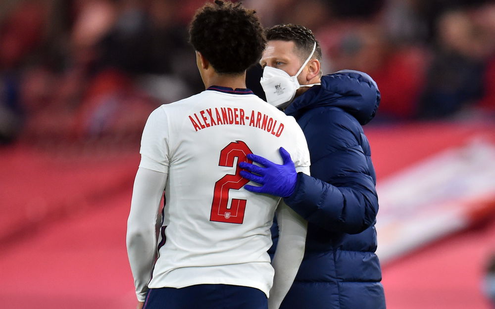 Leeds’ Kalvin Phillips reacts to Liverpool’s Trent Alexander-Arnold ...